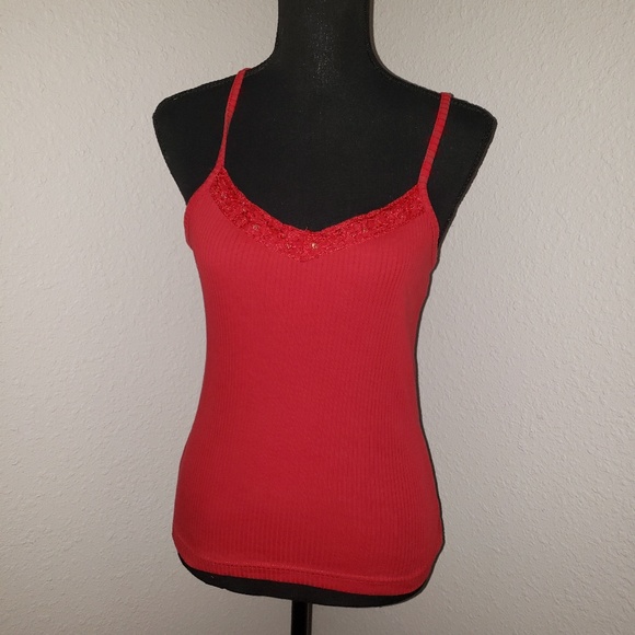 MKM Designs | Tops | 4 For 2 Red Spaghetti Strap Tank With Sequins ...